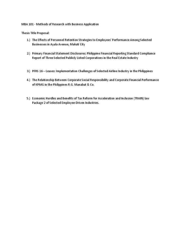 MBA Research Methods in Business | PDF | Business | Technology ...