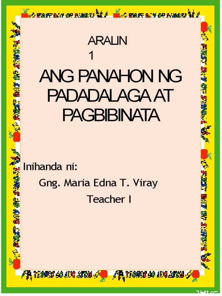 Mga Pagbabago Sa Panahon NG Pagdadalaga at Pagbibinata | PDF