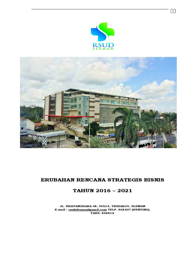Contoh Dokumen Renstra Rumah Sakit | PDF