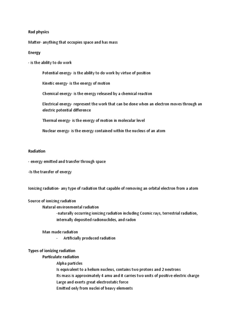 Rad Physics | PDF | Atoms | Radioactive Decay