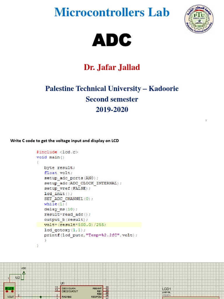 Microcontrollers Lab: Dr. Jafar Jallad | PDF