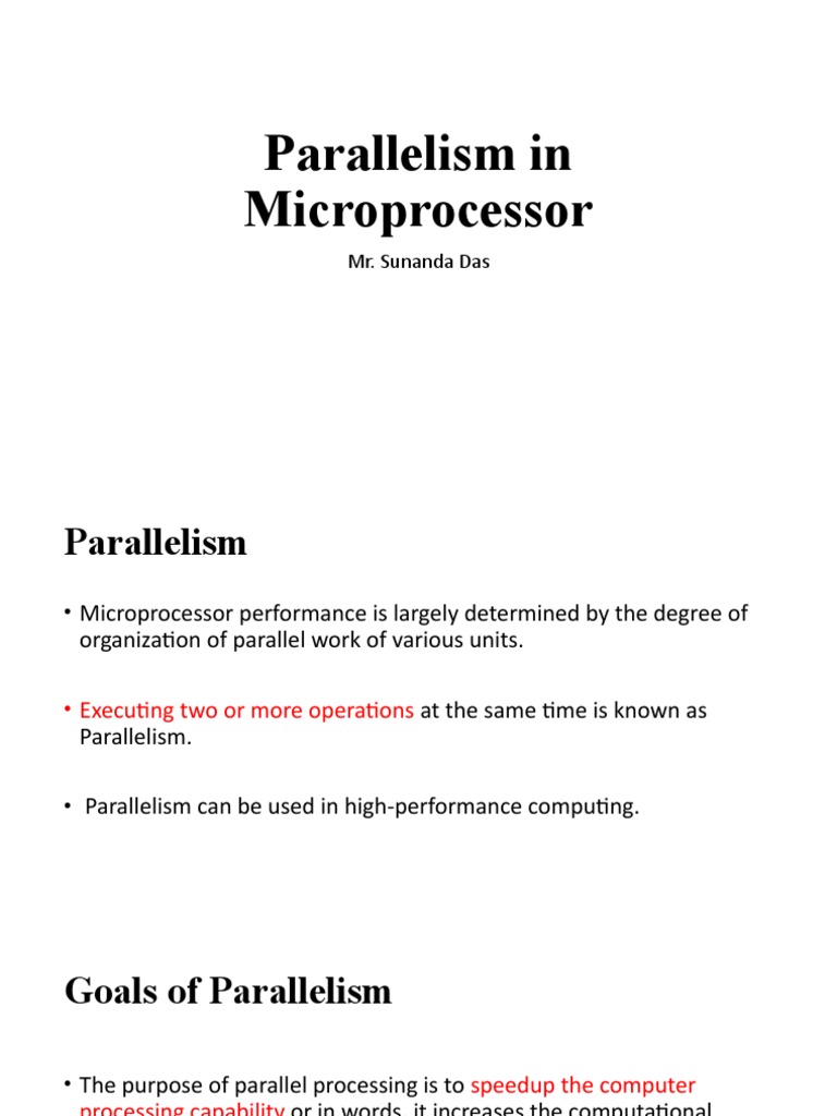 Parallelism In Microprocessor Pdf Central Processing Unit Parallel Computing