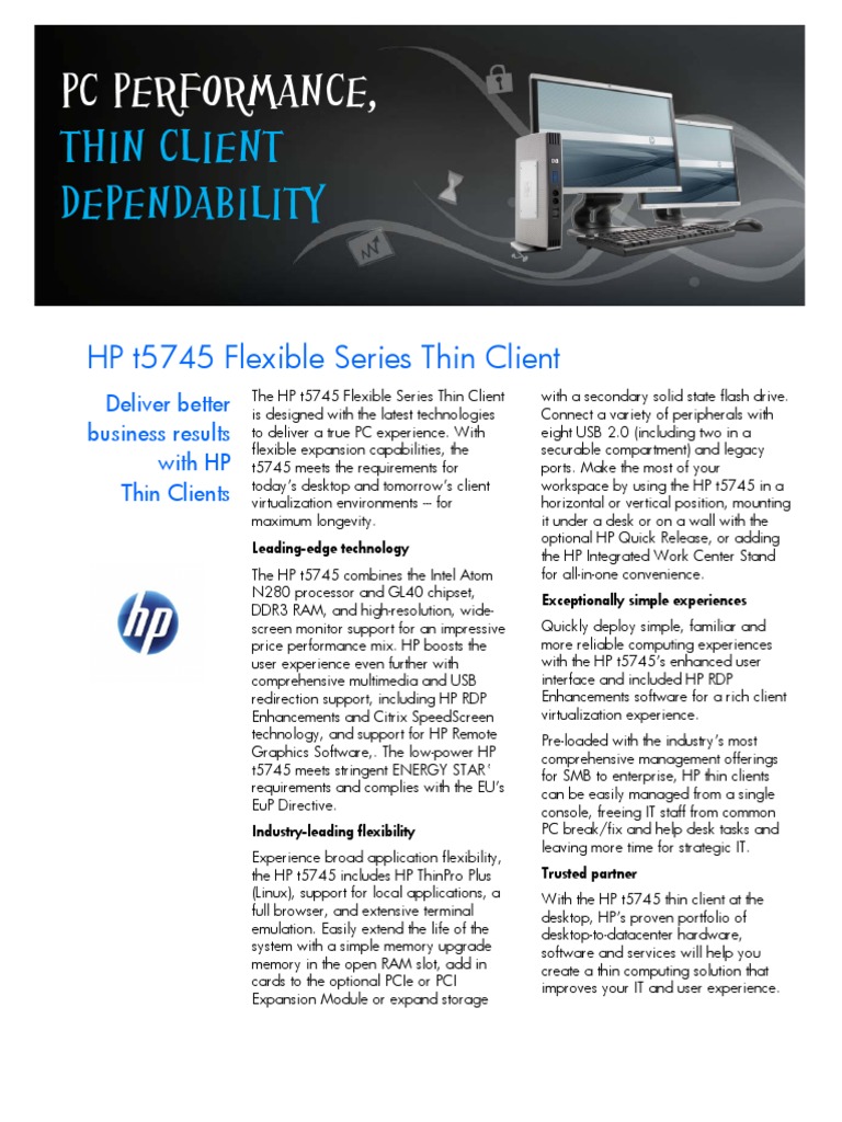 Thin Client Dependability: PC Performance | PDF | Citrix Systems | Personal Computers