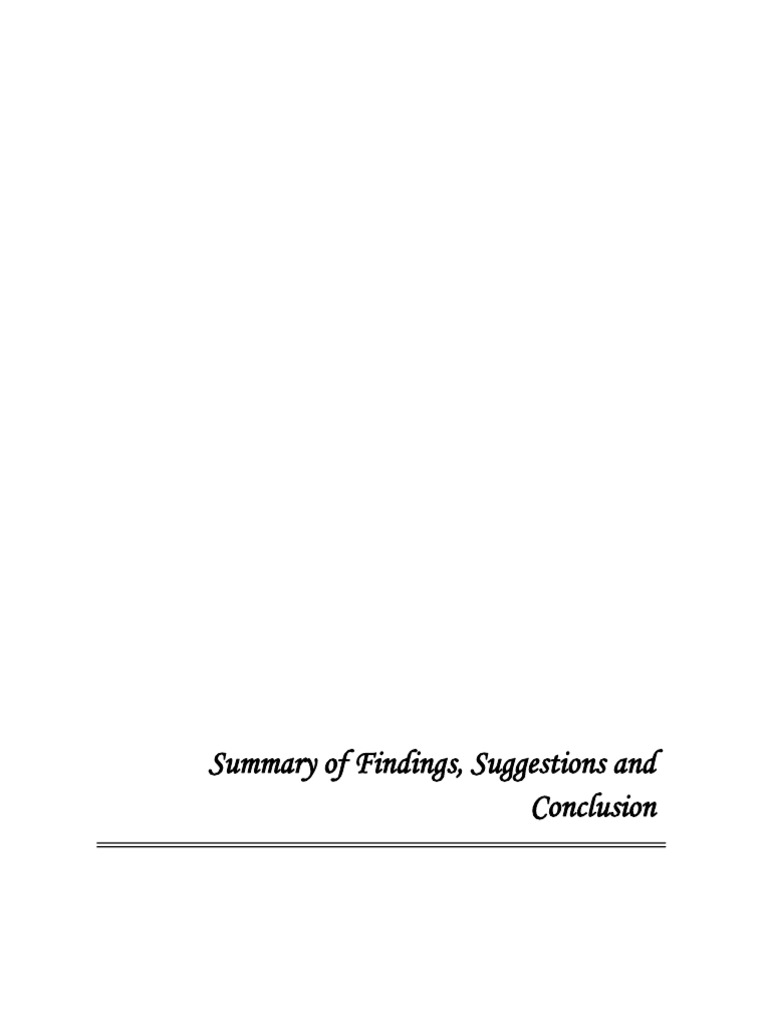 Summary of Findings, Suggestions and Conclusion | PDF | Brand | Advertising