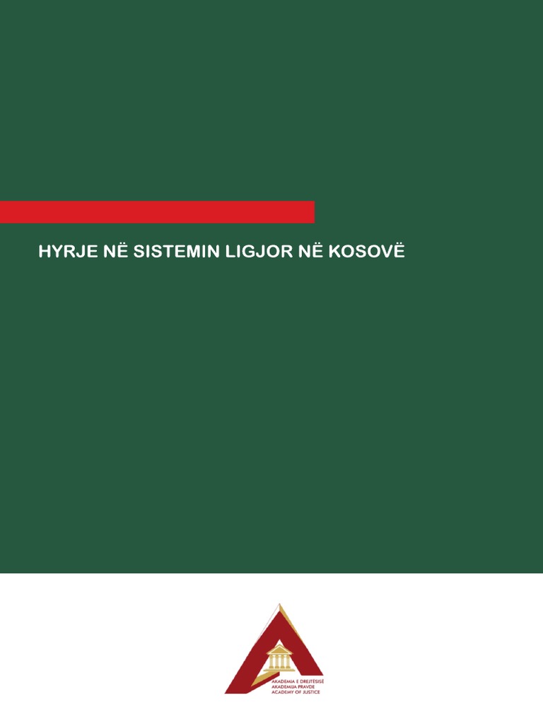 Hyrje Në Sistemin Ligjor Në Kosovë Me Balline Faqja e Pare Dhe e Fundit - Cleaned PDF | PDF