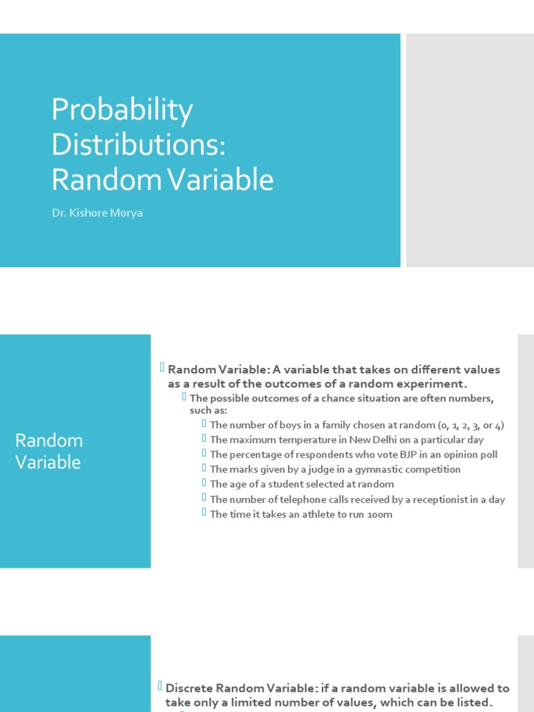 Understanding Random Variables and Distributions | PDF | Probability ...