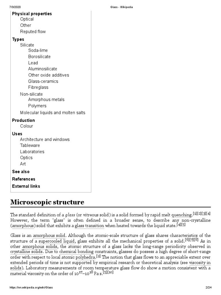 Glass - Wikipedia 2 | PDF