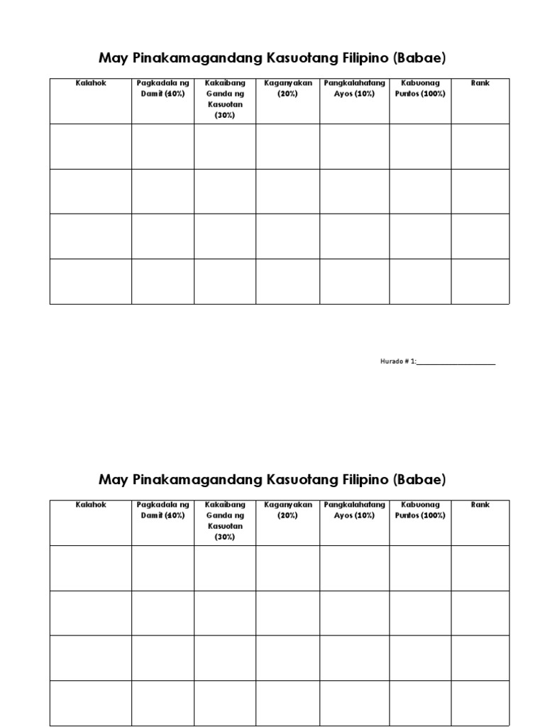 May Pinakamagandang Kasuotang Filipino | PDF