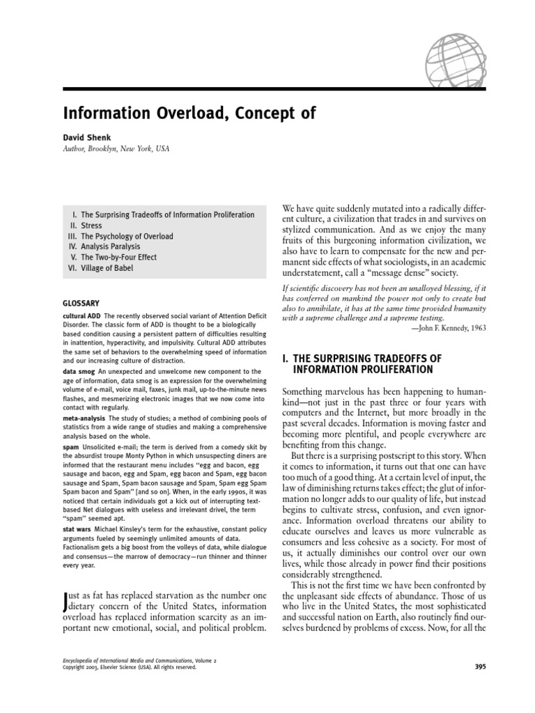 Concept of Information Overload | PDF | Spamming | Information