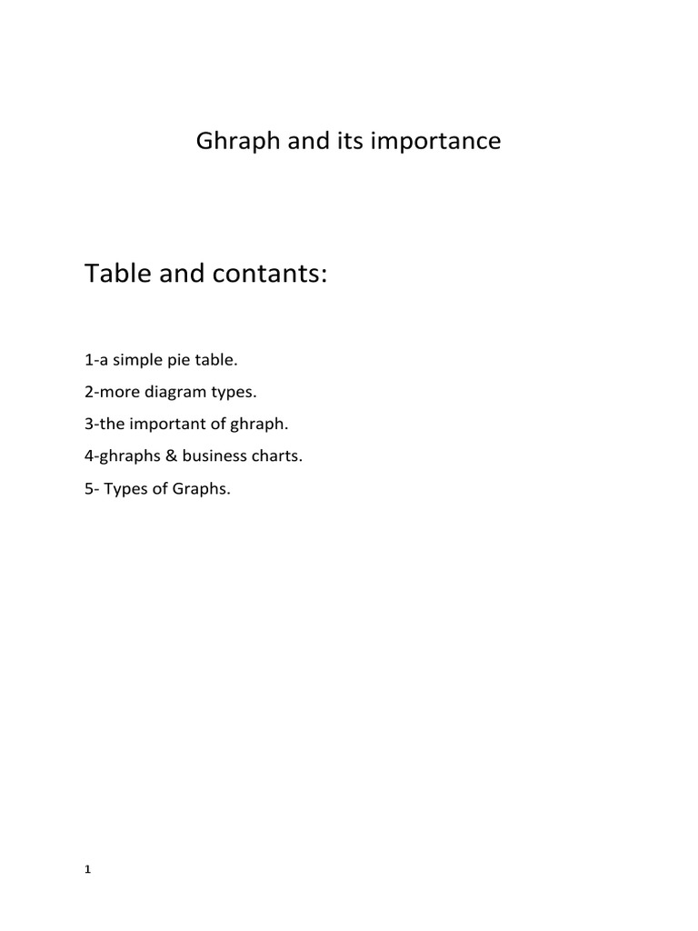 Ghraph and Its Importance | PDF | Chart | Pie Chart