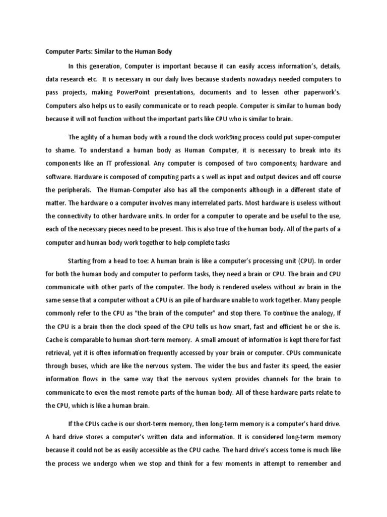 Computer Parts | PDF | Computer Hardware | Central Processing Unit