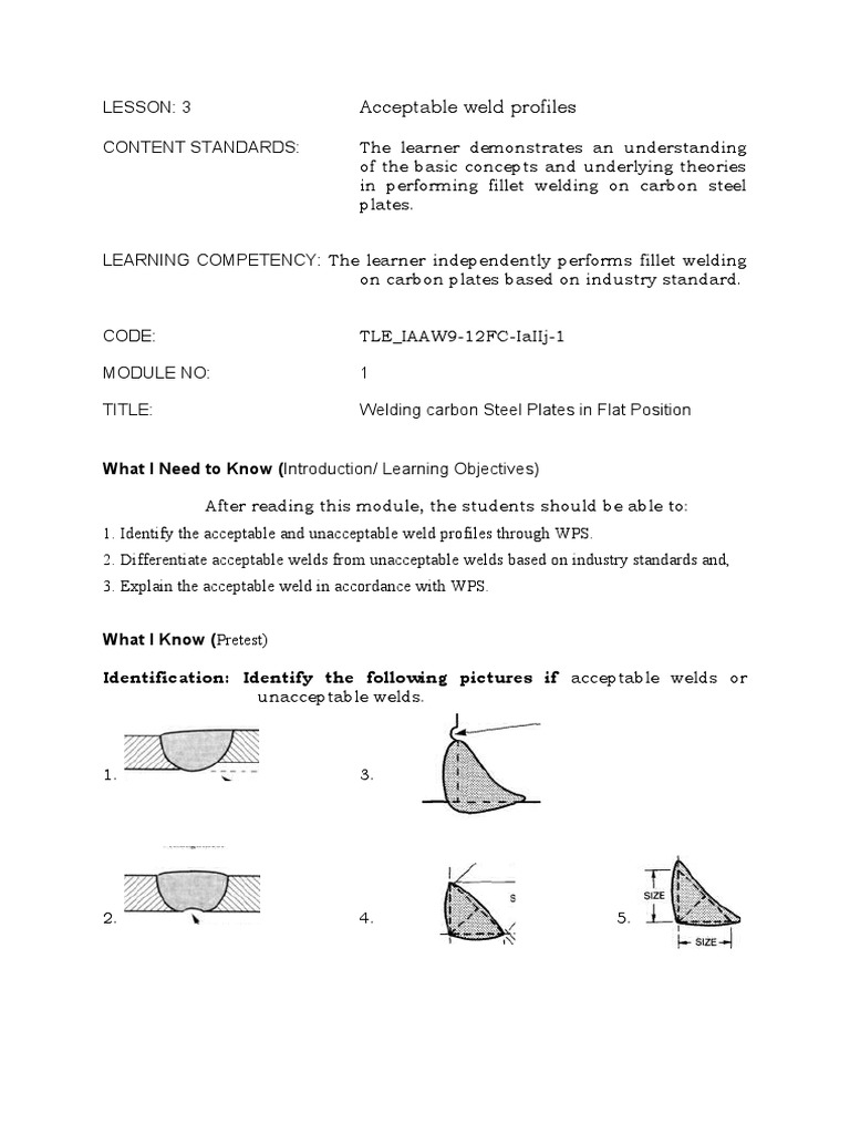 Q1, Module 1, Lesson3 | PDF | Welding | Construction