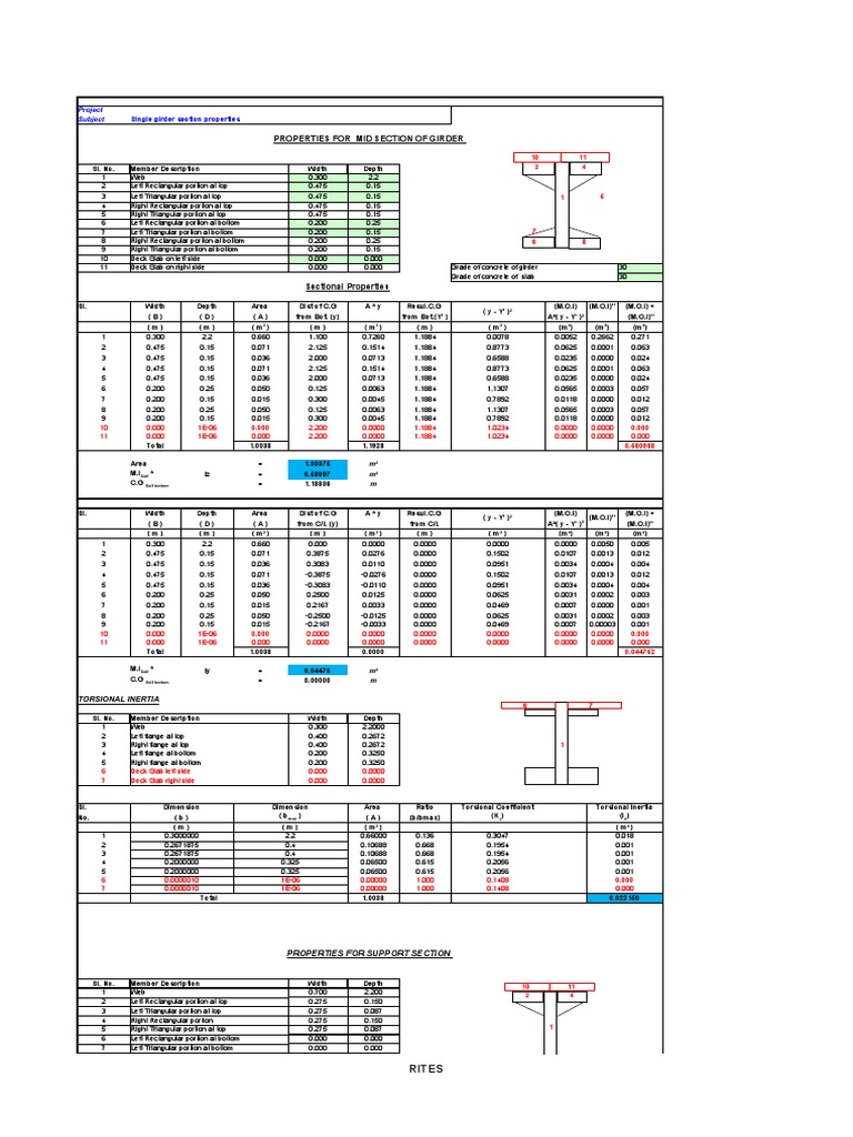 Section Properties STAAD Input | PDF | Structural Engineering | Nature