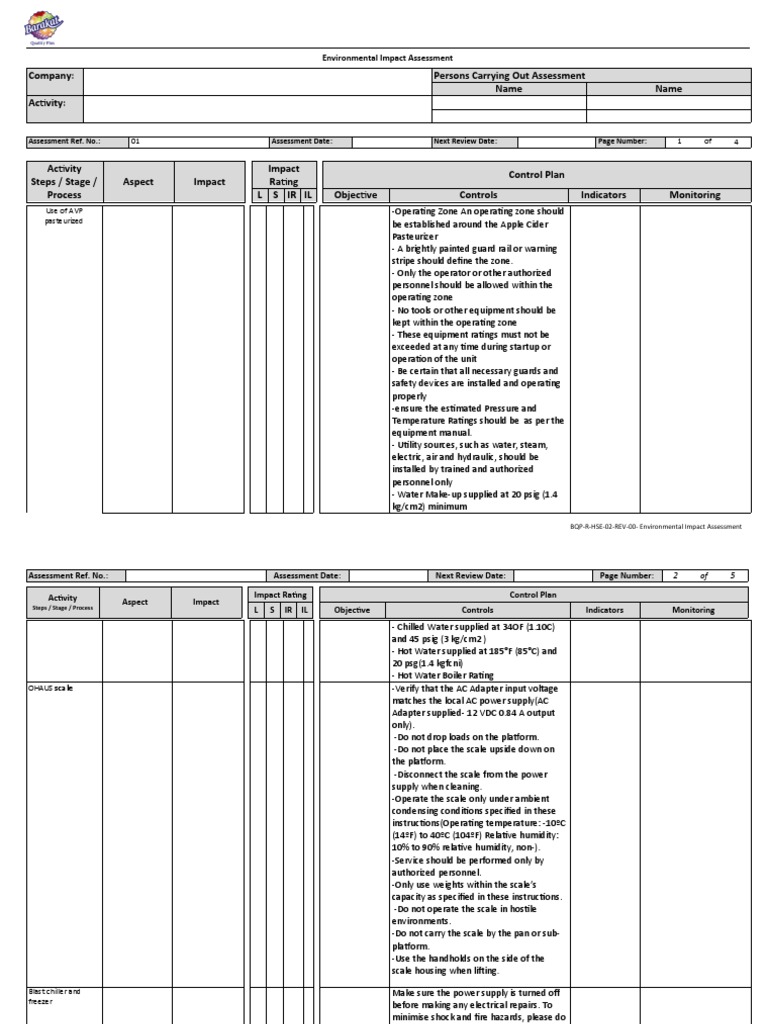 R-HSE-02 Environmental Aspect Impact Assessment | PDF | Power Supply ...