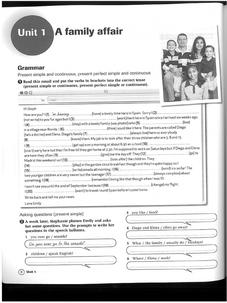 Unit 1 A Family Affair | PDF