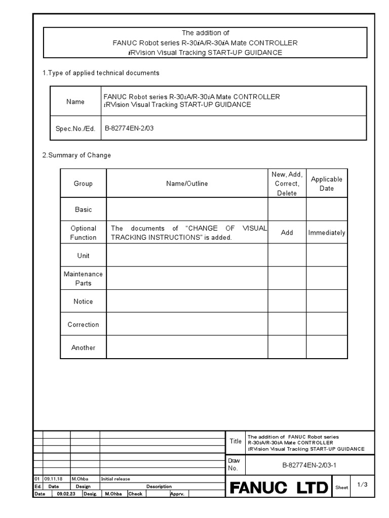 FANUC iRVision Tracking Guide | PDF | Computer Engineering | Software