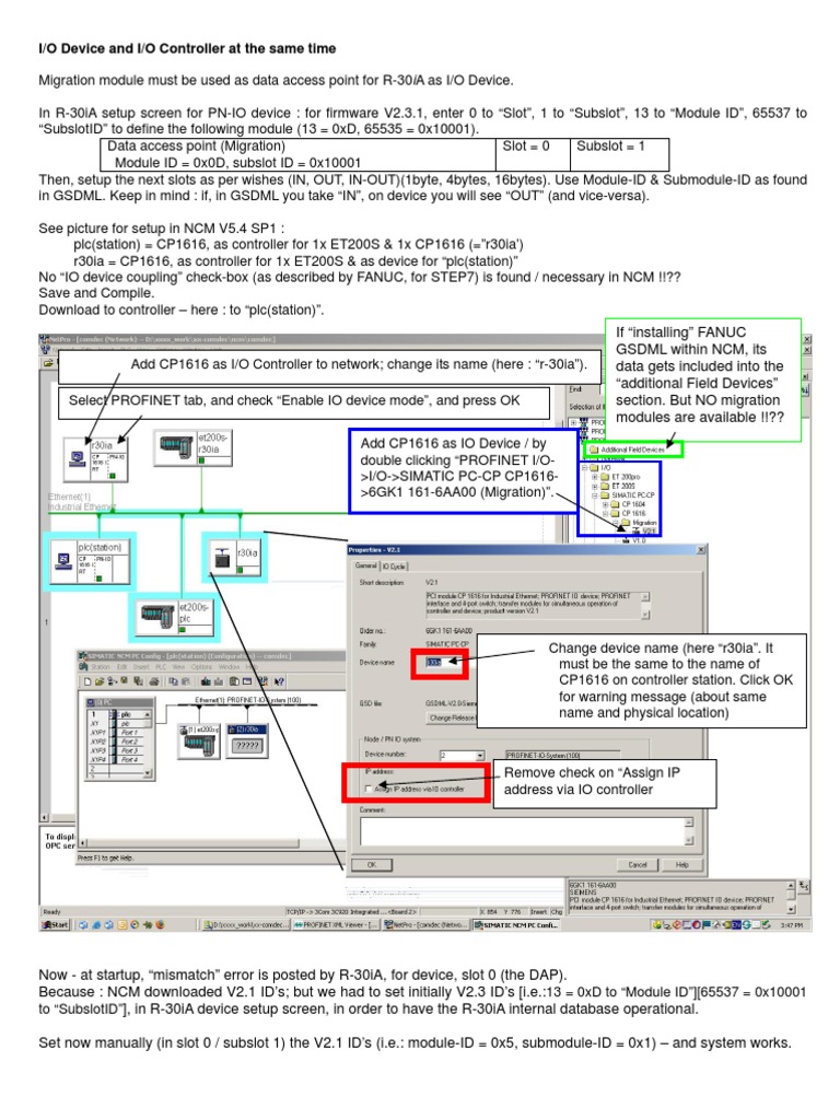ProfiNet Operator Manual (Addendum Firmware 2.3.1) (NCM Setup Controller&device) | PDF ...