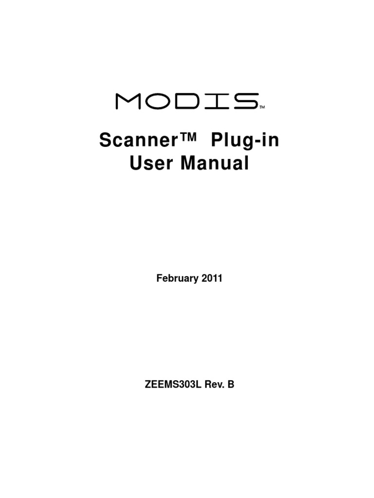 Scanner™ Plug-In User Manual: February 2011 | PDF | Computing ...