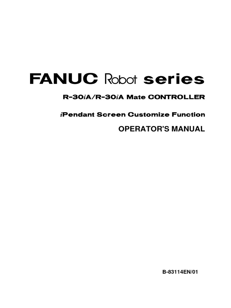 Series: Operator'S Manual | PDF | Robot | Robotics