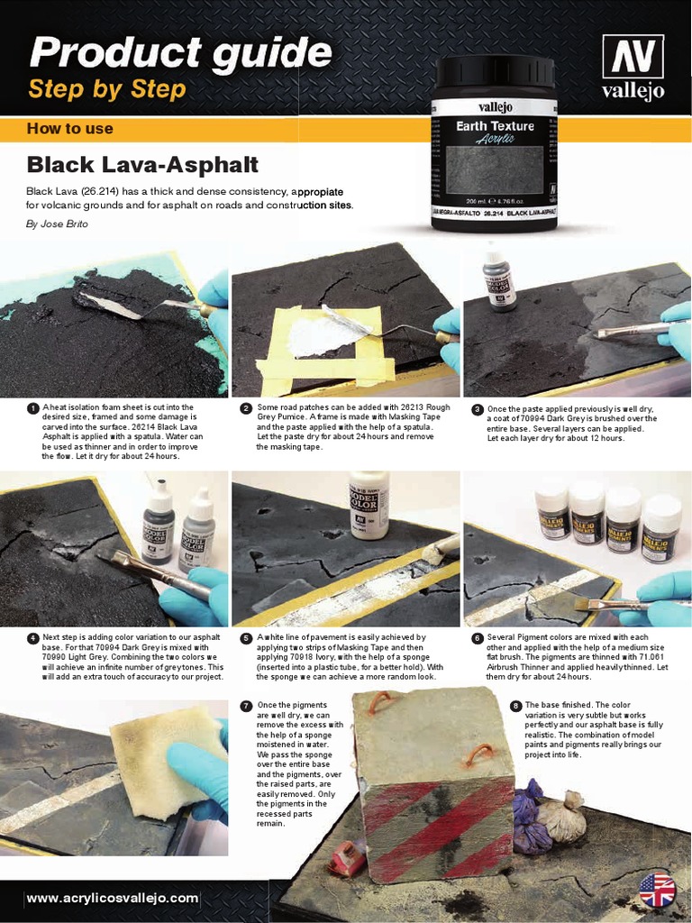 Asphalt Texture Vallejo Stepbystep en | Download Free PDF | Pigment | Paint