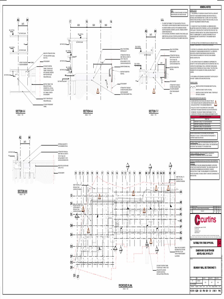 Foundation Plan and General Notes: Proposed Building Works | PDF | Deep ...