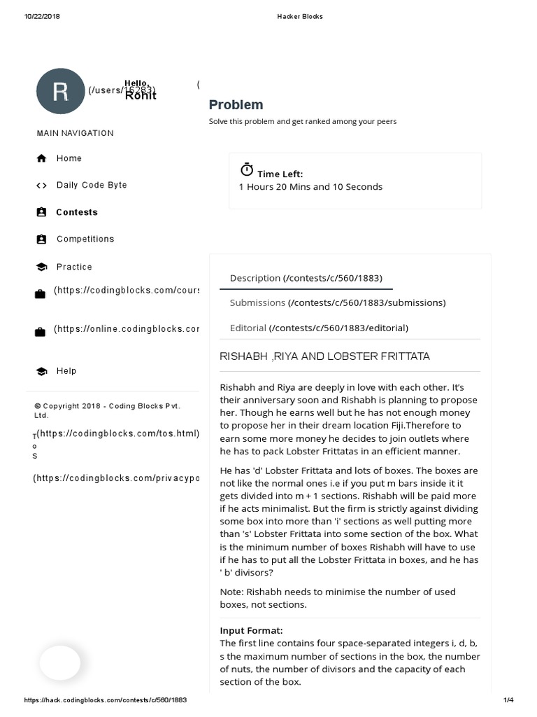 Problem: Rohit | PDF | Software Engineering | Computer Programming