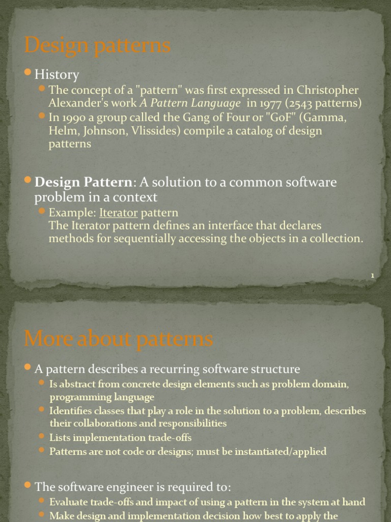 Design Patterns Pdf Class Computer Programming Method Computer