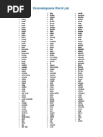Onomatopoeia Words List | PDF | Figures Of Speech | Language Varieties ...