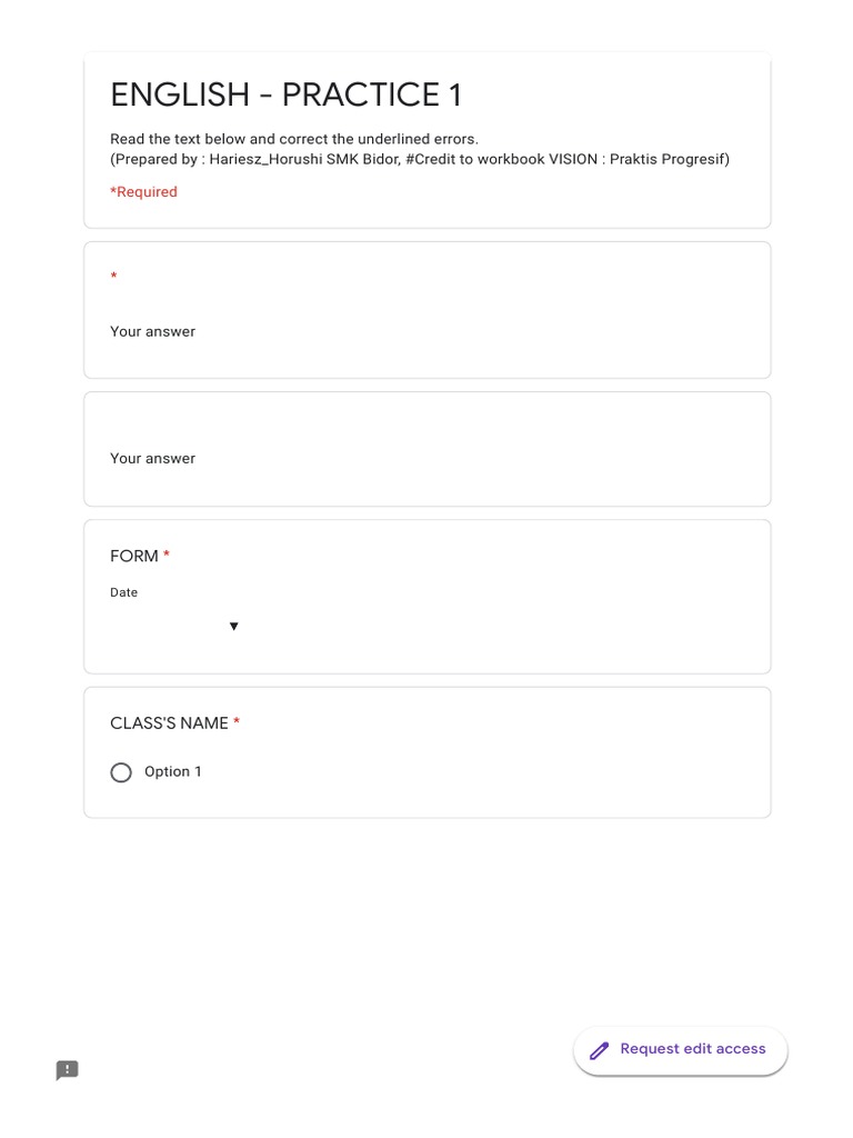 English - Practice 1 | PDF
