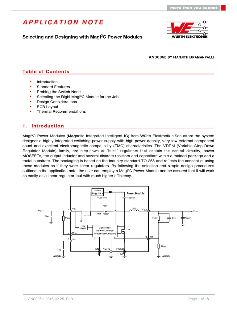 Application Note: Selecting and Designing With Magi C Power Modules | PDF | Capacitor ...