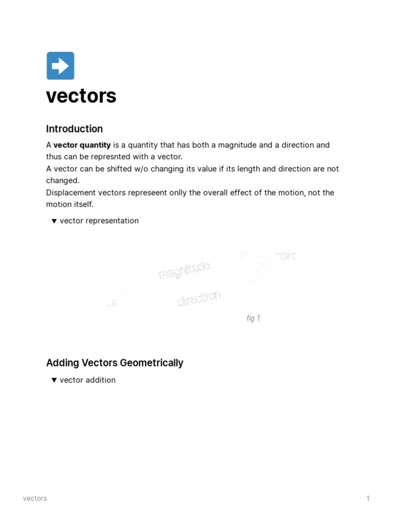 Vectors | PDF | Euclidean Vector | Rotation Around A Fixed Axis