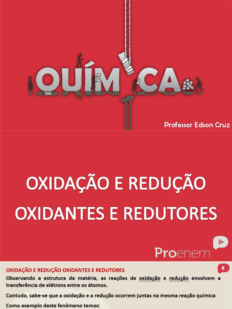 Oxidacao e Reducao Oxidantes e Redutores | PDF | Reações químicas | Redox
