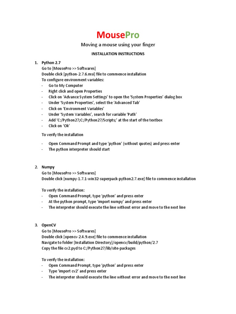 Installation Instructions | PDF | Command Line Interface | Python (Programming Language)