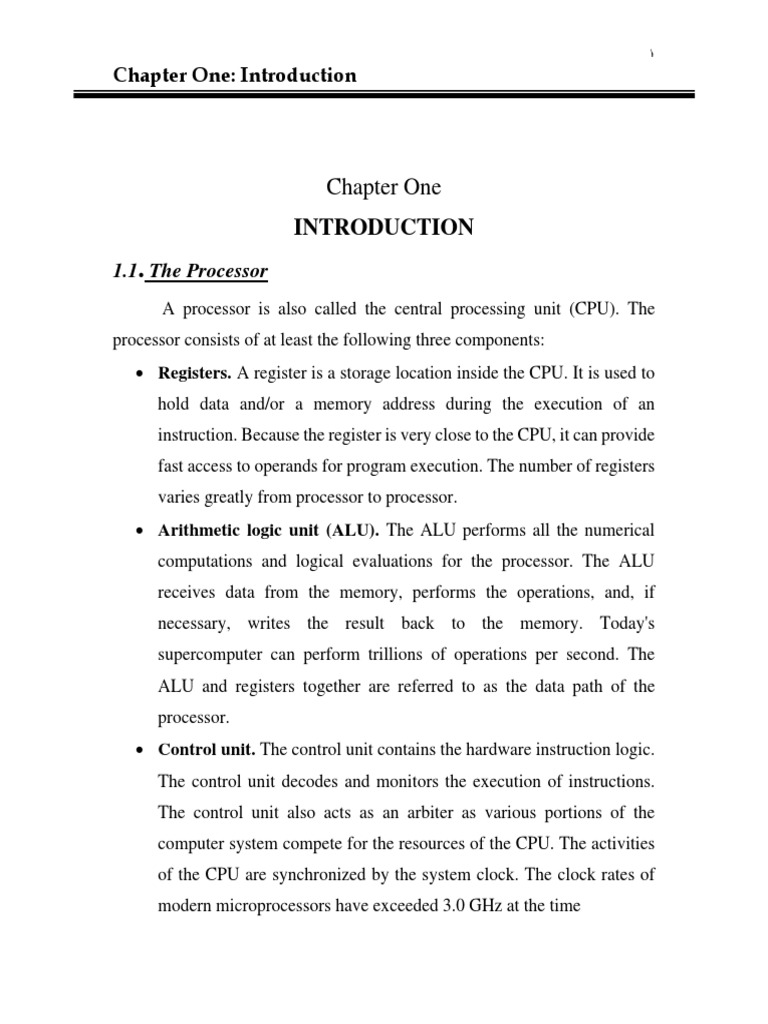 CH 1 | PDF | Central Processing Unit | Microcontroller