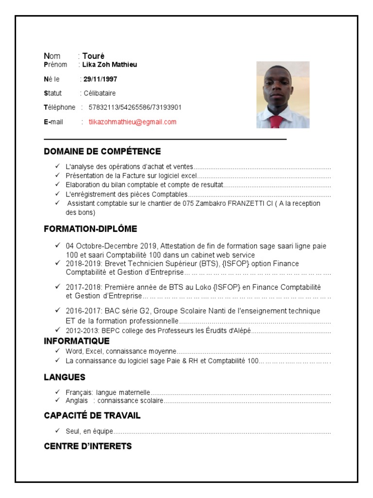 Dernier CV Mathieu PDF | PDF