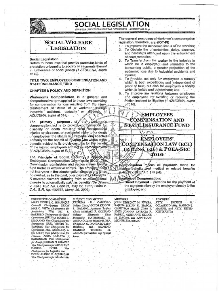 Social Legislation and Special Groups PDF | PDF | Employment | Adulthood