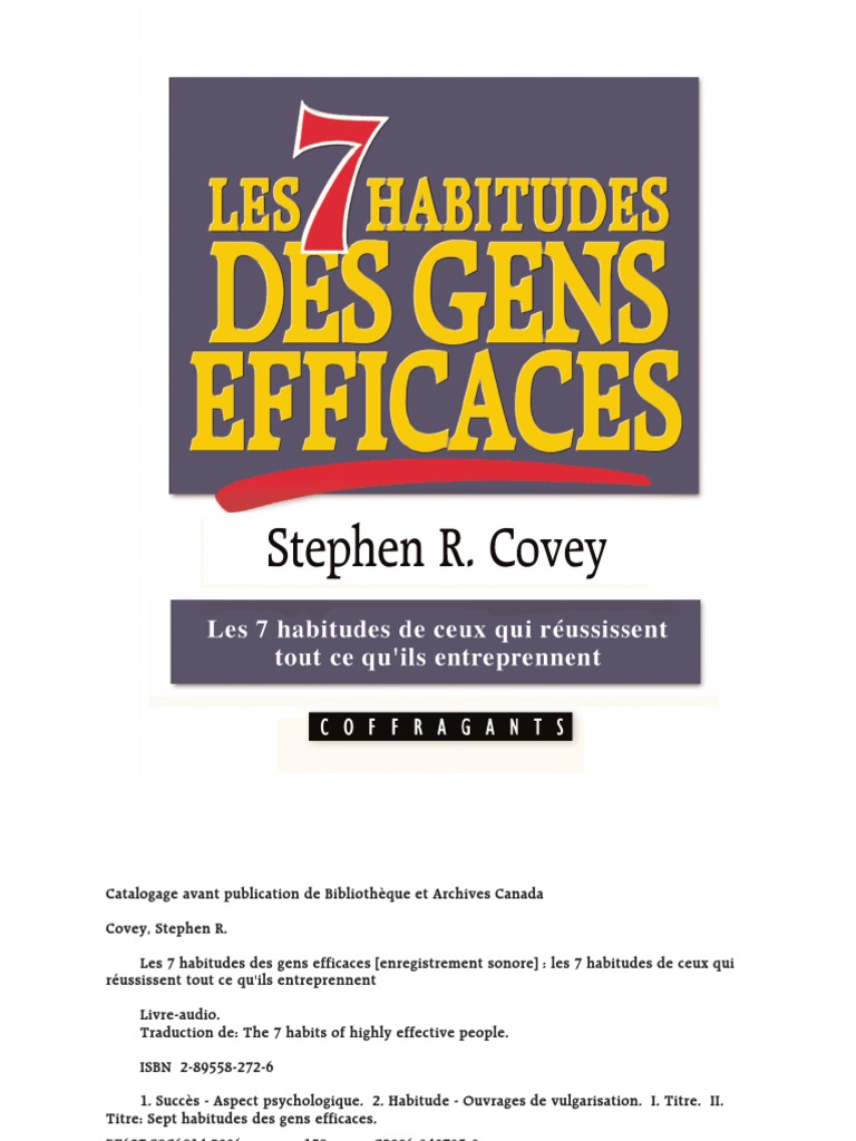 Les 7 Habitudes Des Gens Efficaces PDF | PDF | Empathie | Sympathie