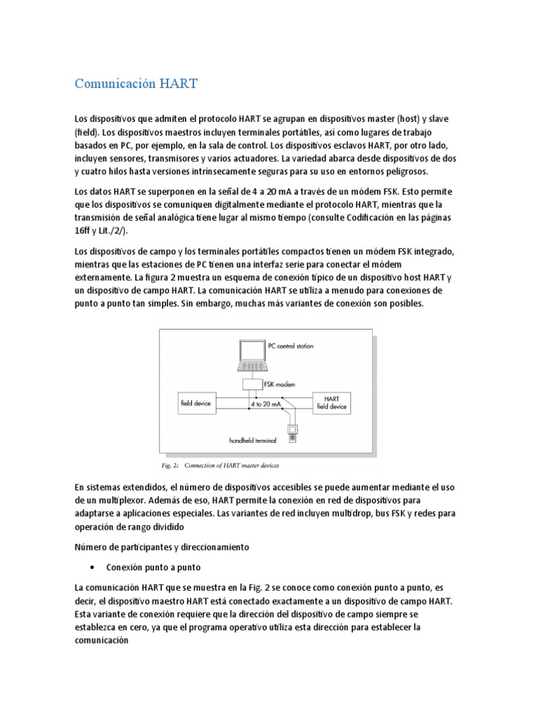 Comunicación HART | PDF | Hardware de la computadora | Señal analoga