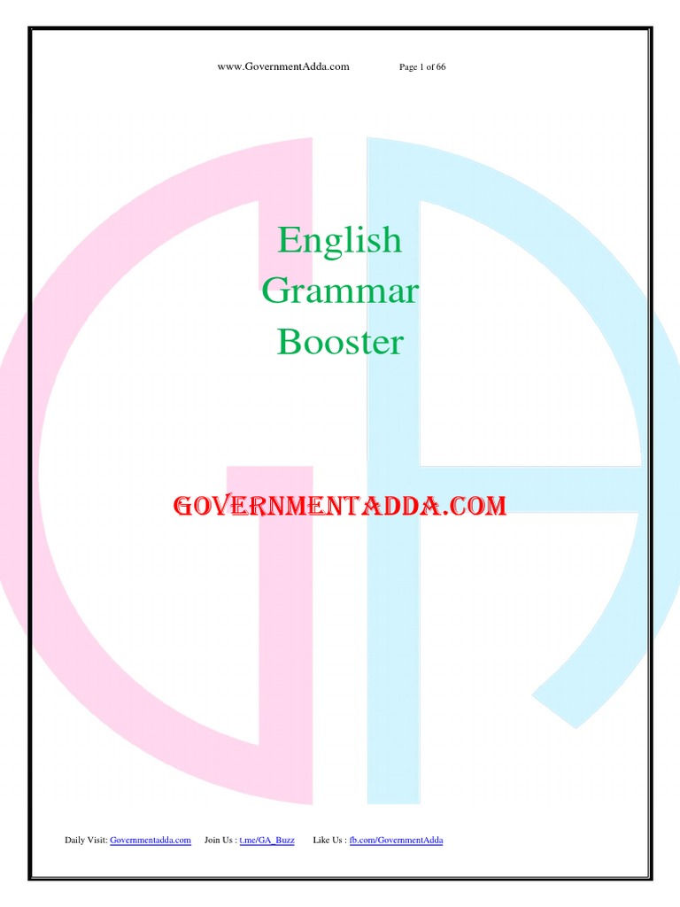 English Grammar Booster | PDF | Grammar | Language Mechanics