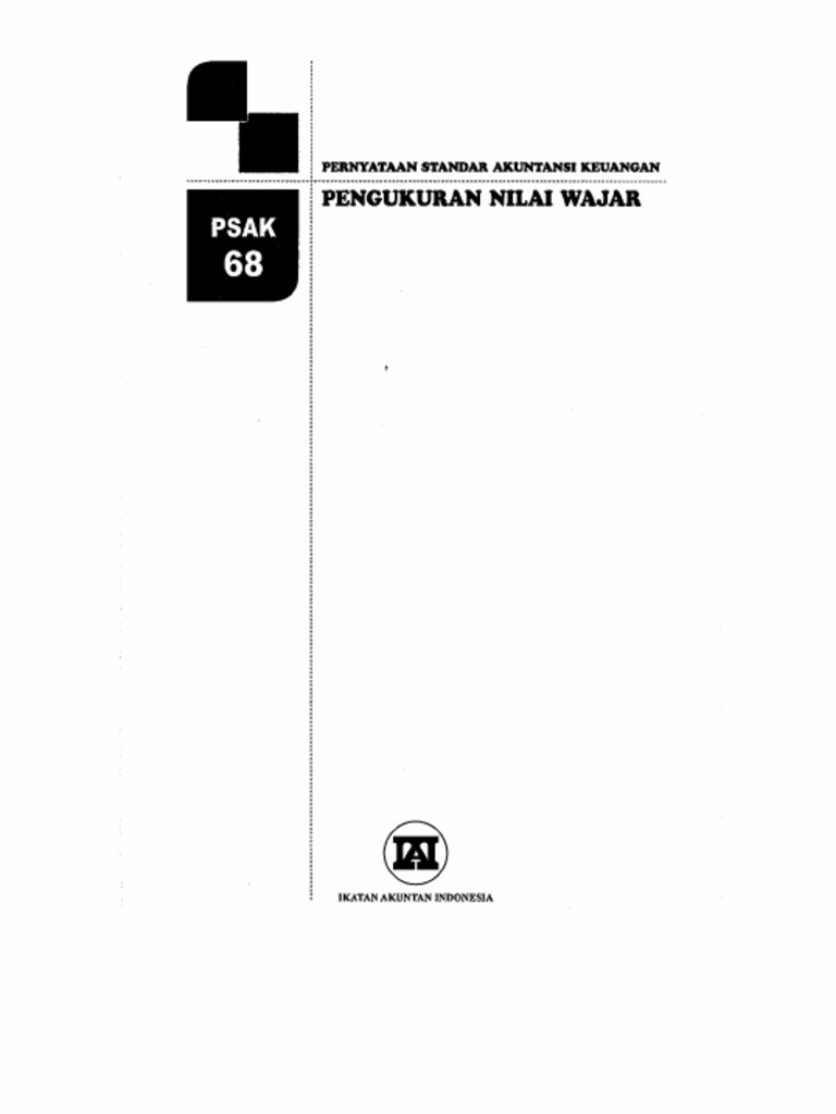 PSAK 68 (2014) - Pengukuran Nilai Wajar PDF | PDF