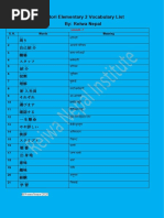 Daftar Kanji JFT Basic A2 | PDF