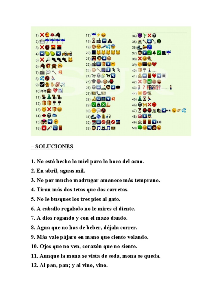 Refranes Emoji De Amor