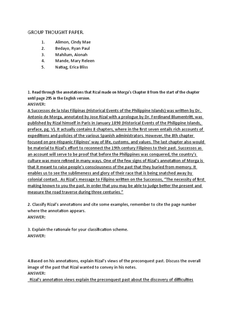 Group Thought Paper | PDF | Philippines