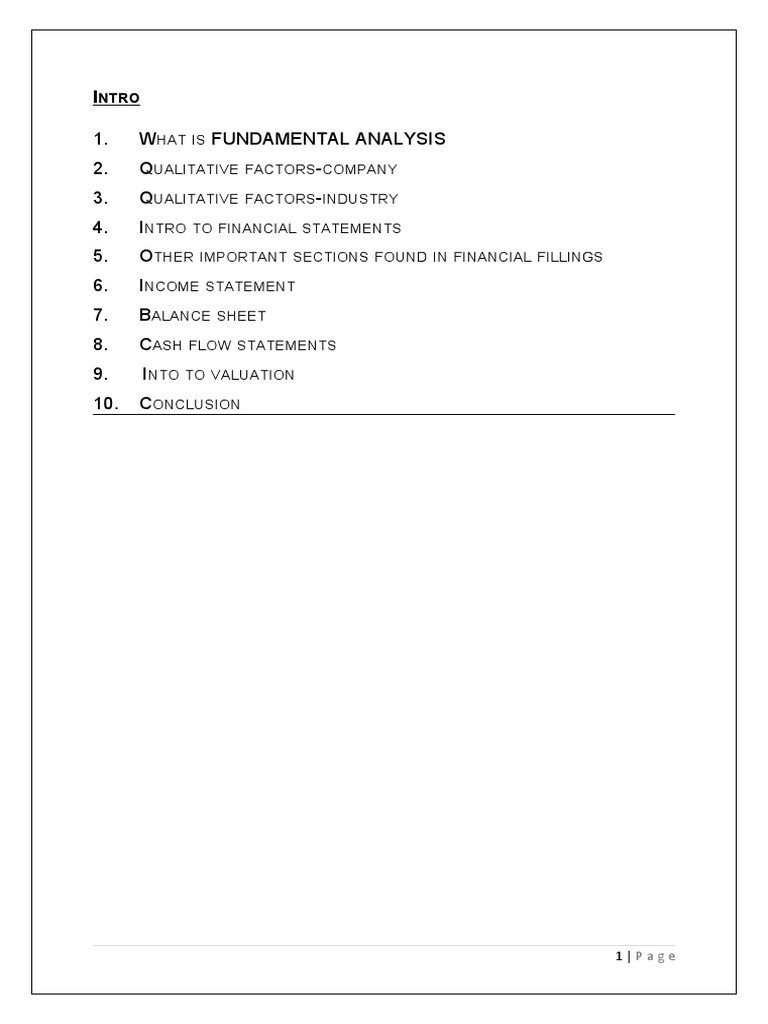 Fundamental Analysis | PDF | Valuation (Finance) | Equity (Finance)