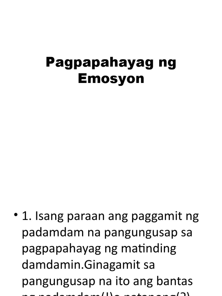 Pagpapahayag NG Emosyon | PDF