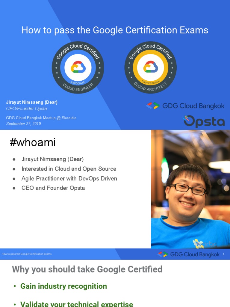 How To Pass The Google Certification Exams: Jirayut Nimsaeng (Dear ...
