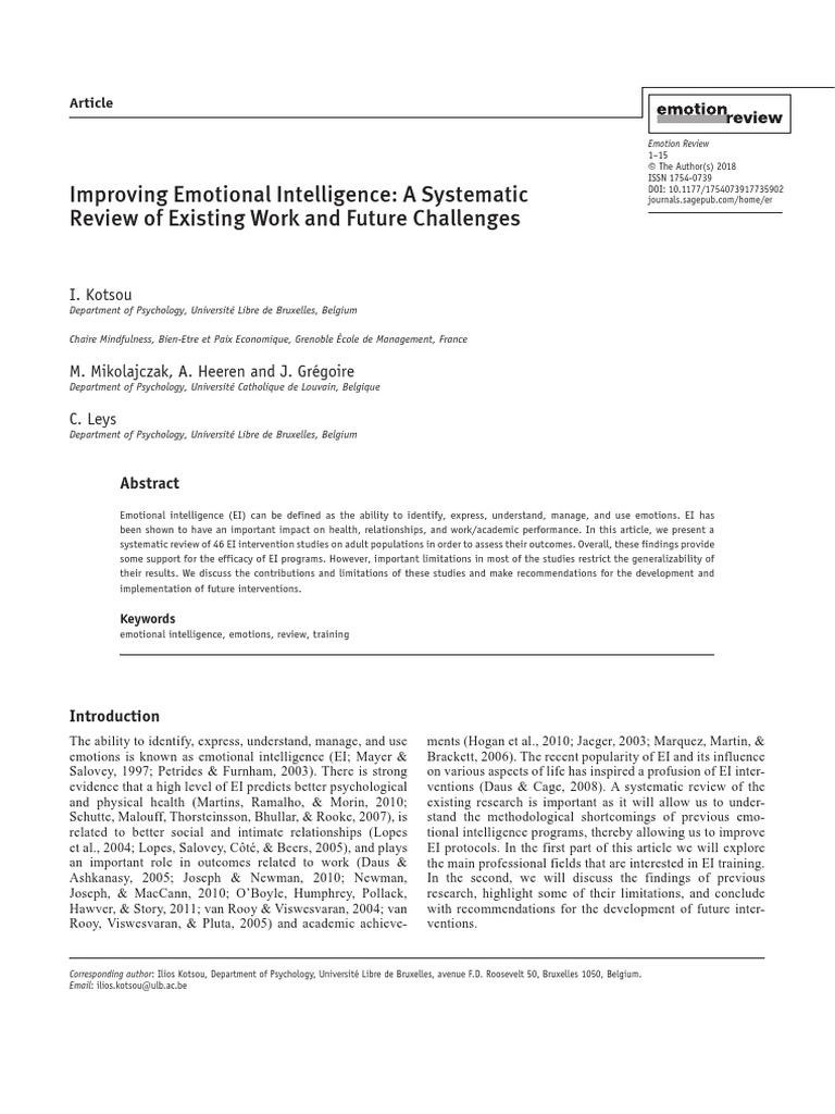 Emotional Intelligence PDF | PDF | Emotional Intelligence ...