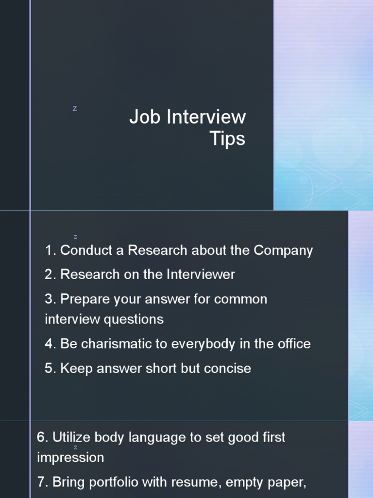 Job Interview | PDF