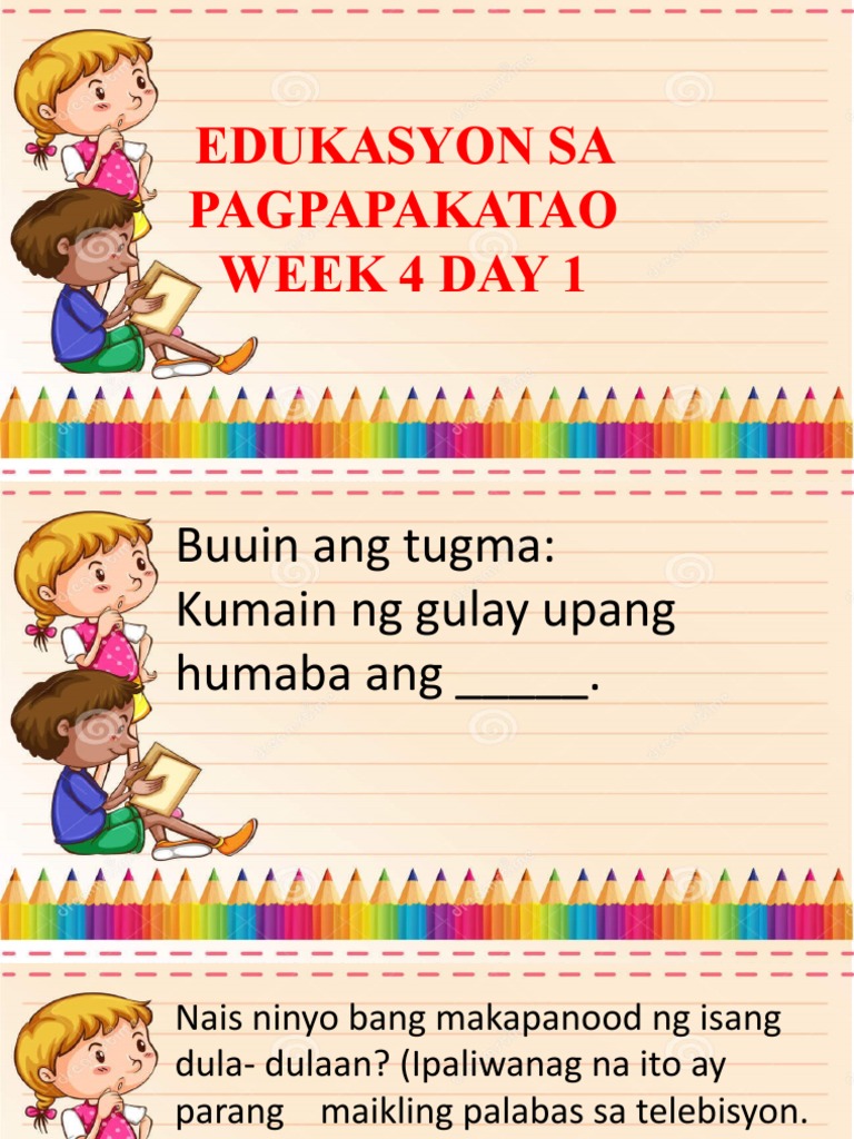 WEEK 4 ESP Day 1-5 | PDF