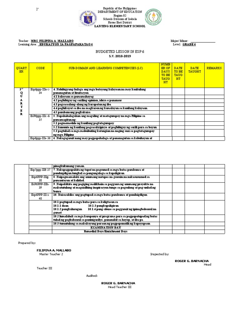 Bow - Esp 6 - Q3 | PDF
